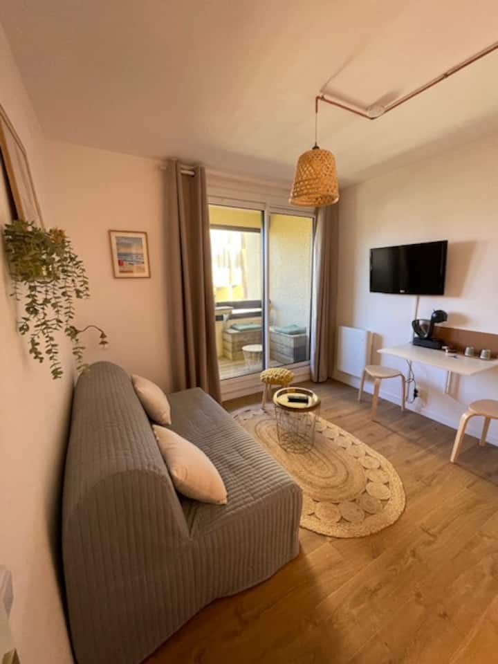 Studio Avec Balcon, Plage à Pied & Parking Privé - Seignosse