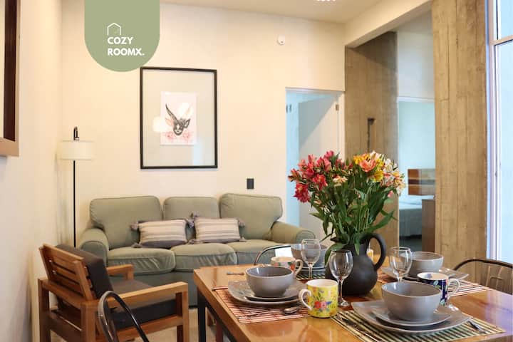 ÍNdigo Roca | Departamento Sin Escaleras Patio - Oaxaca