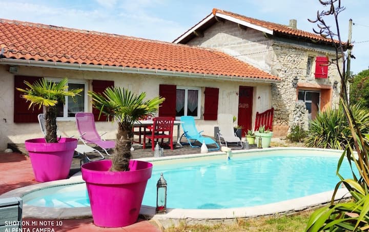 Grande Maison Piscine Proche Plages Sans Voisin - Vendays-Montalivet