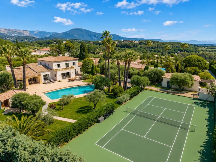 Exceptional 5br Near Cannes | Pool & Tennis Court - Grasse