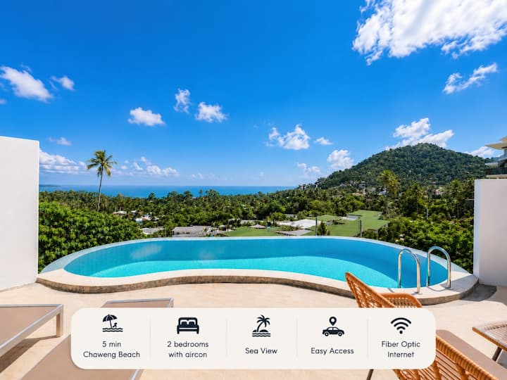 Sunrise Oceane  2br Sea View Pool Villa - Ko Samui, Island