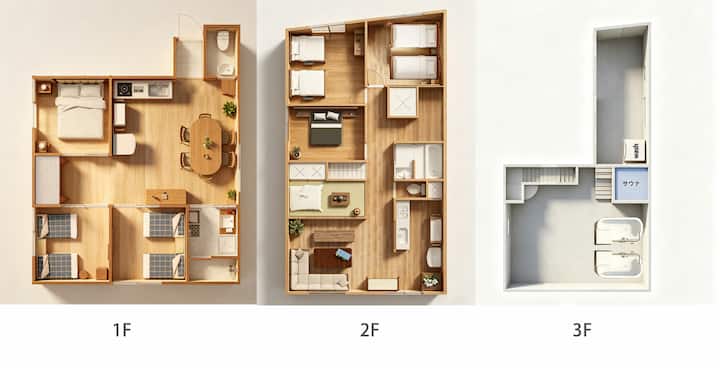 2m To Sta/luxury 7br 11 Beds 14p/private Sauna&tub - Japan