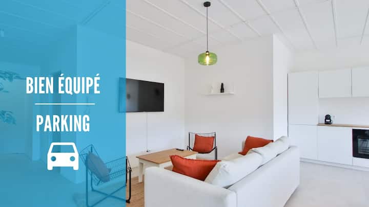 ÉLégant Appartement 3ch Avec Wi-fi & Parking - Liège