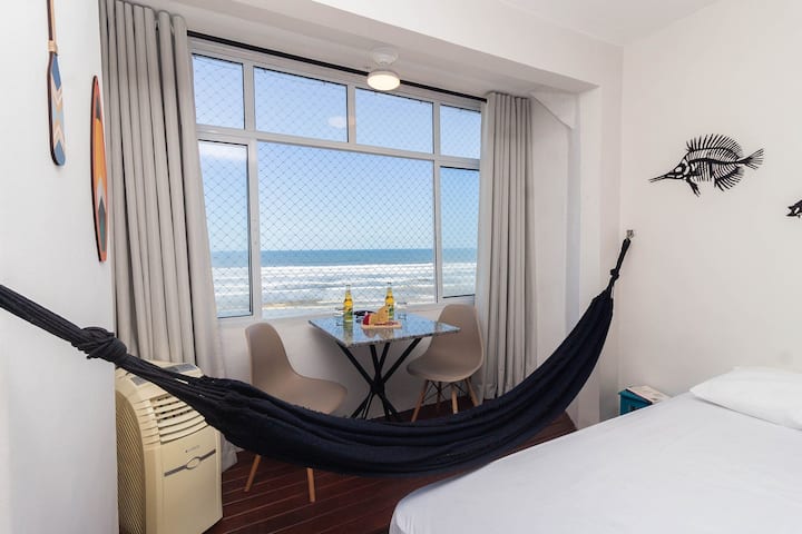 Pé Na Areia C/ Vista Mar, Ar E Wi-fi | Guilhermina - Praia Grande