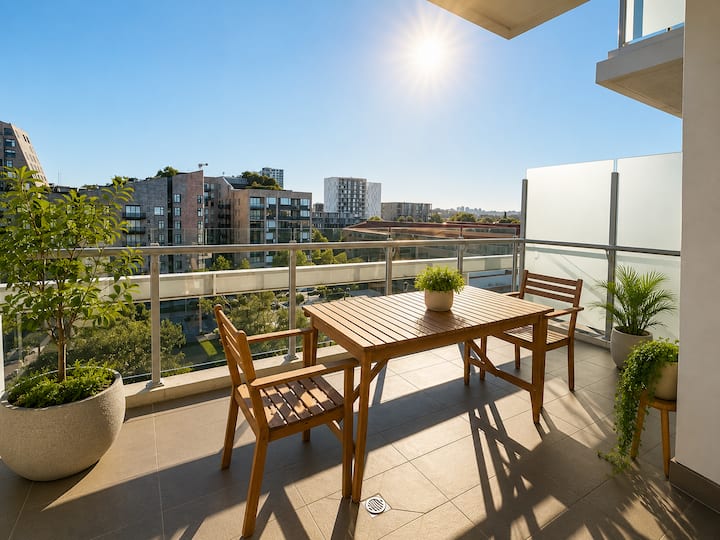 Modern Rosebery Apartment W/ Balcony & Workspace - Camperdown