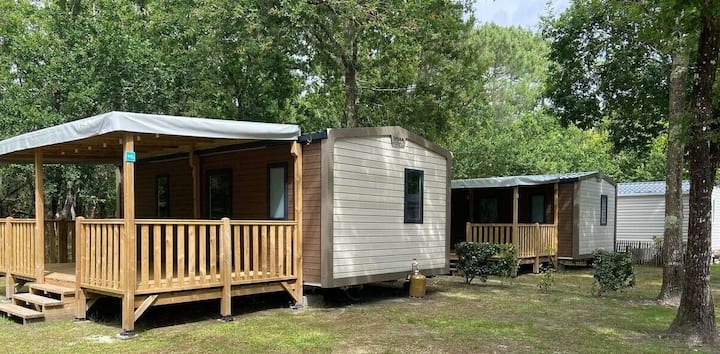 Mobil-home Eden 2 Chambres 4 Personnes, Terrasse C - Montalivet les Bains