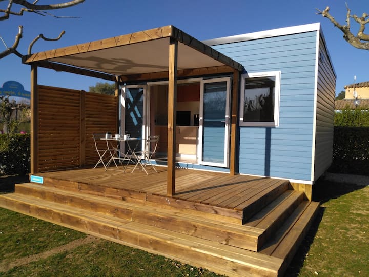 Mobil Home Paradis 1 Chambre 2/3 Personnes, Terras - Goudargues