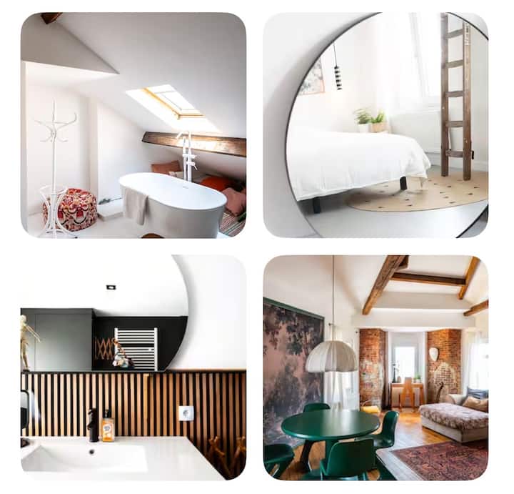 Large Light Cityloft With Mezzanine + Skylight Tub - Anversa