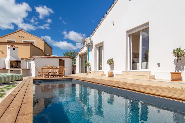 Frontignan, Villa Bianca, Piscine Et Jardin - Sète