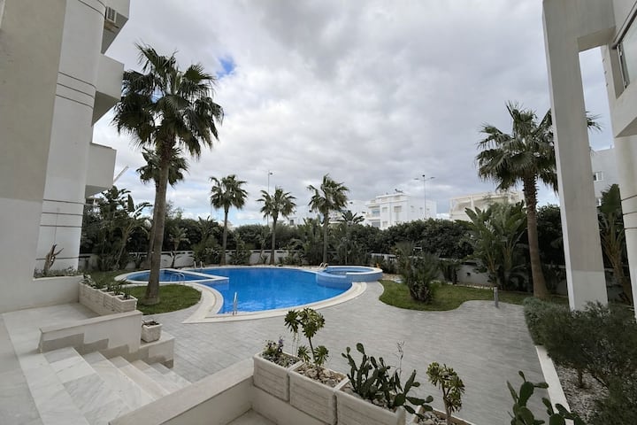 Grande Terrasse Et Piscine Commune à Hammamet Nord - Hammamet
