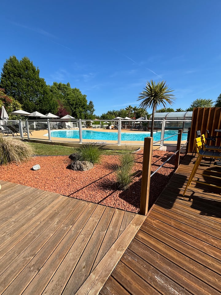 Bungalow - 6 Pers - Piscine - Camping 4 * - Biscarrosse