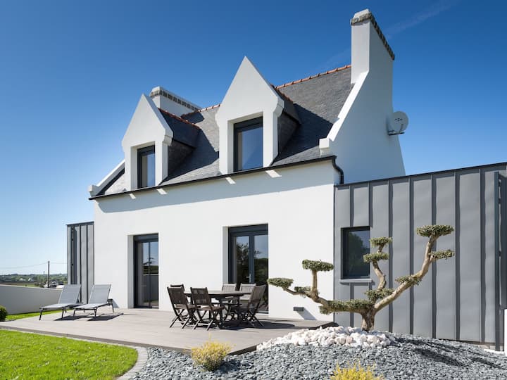 Villa Tante Alice Meerblick Komfort Villa Alleinl - Kerlouan