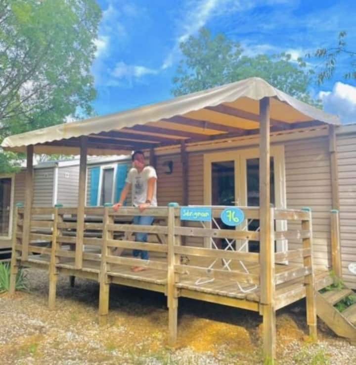 Mobil Home Eco 2 Chambres 4 Personnes, Terrasse Co - Aniane