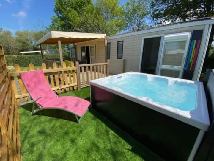 Mobil Home Luxe Spa 2 Chambres 4/6 Pers, Terrasse - Les Herbiers