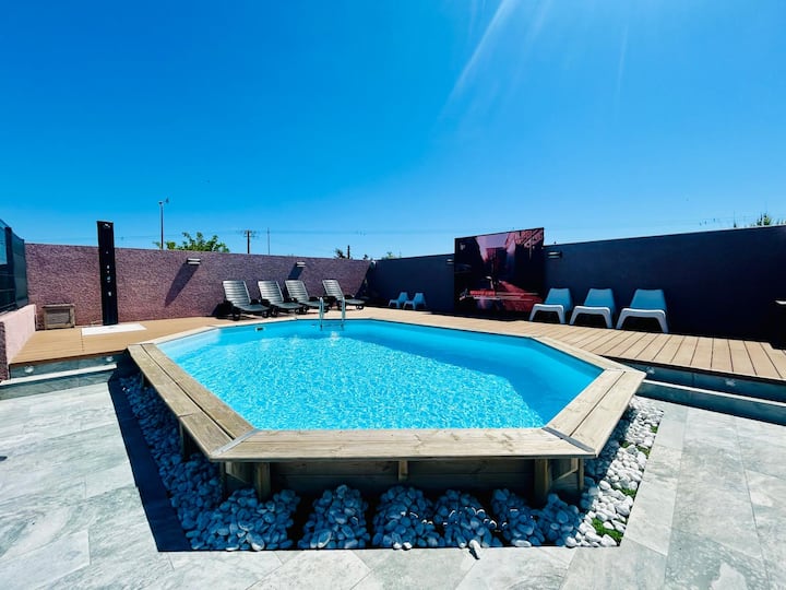 Maison 6 à 7 Pers Piscine Privée, Jardin, Wifi Bbq - Le Barcarès