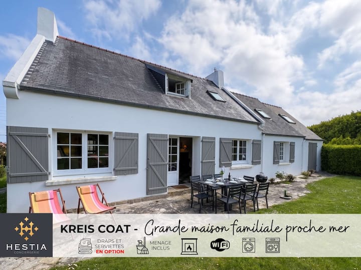 Kreis Coat : Grande Maison Familiale Proche Mer - Ploudalmézeau