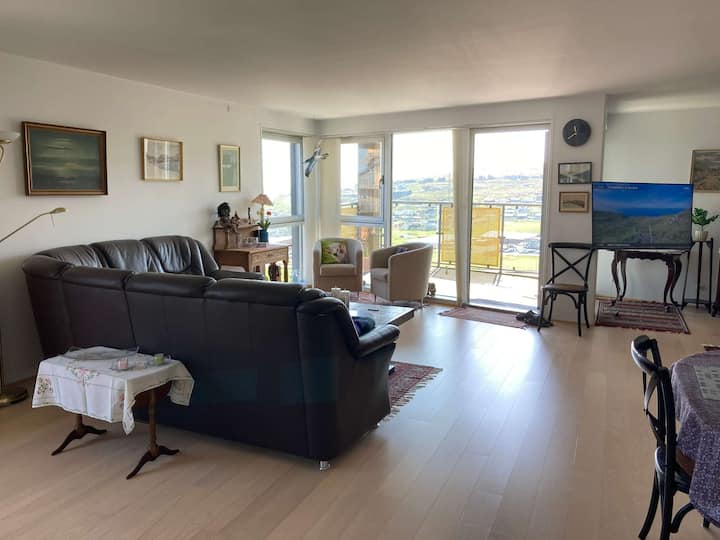 Panoramic Views Of Torshavn And Nolsoy Fjord - Îles Féroé