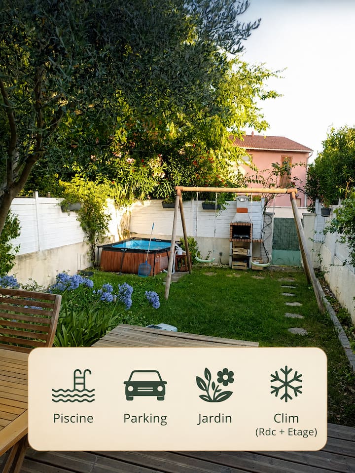 Maison 8 Pers  Piscine  Jardin  Parking  Clim - アヴィニョン