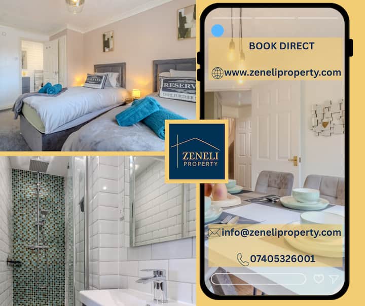 Prime 4-bed Spacious Home | Wifi & Parking - Bedford