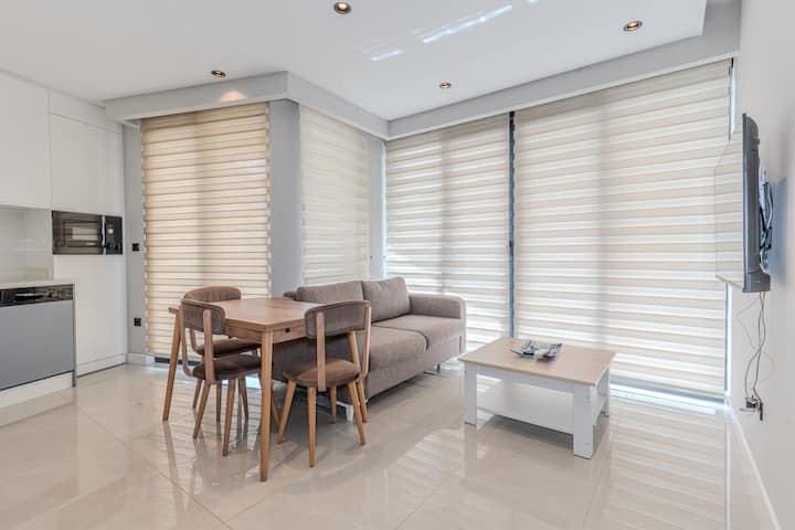 Kleopatra 80m | Eşyalı 1+1 | Sosyal Olanaklı Site - Alanya