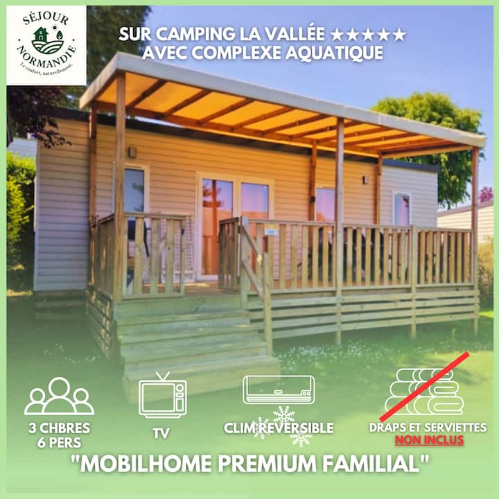Houlgate Camping 5* - Mhome 3ch/6p Clim & Tv - Houlgate