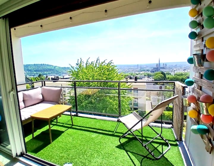 Appart Terrasse Plein Sud Vue 180° Rouen - Rouen