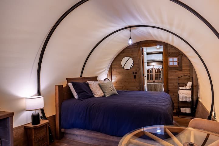 Conestoga Glamping Wagon | Canyon Views (Unit #1) - Florence Marina State Park, Omaha