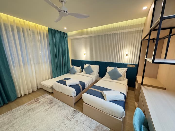 Sleephub Hulhumalé | Beachfront 3br (7 Beds) - Maldives