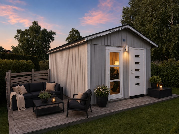 Mysig Stuga Nära Havet, Lekplats, Affärer. - Halmstad