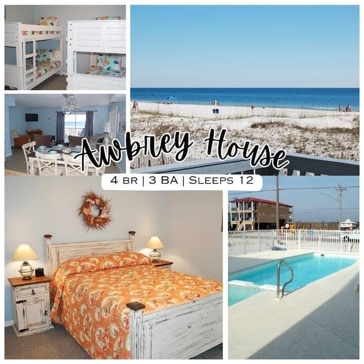 Awbrey House | Beachfront 4br Gulf Shores Home Wit - Gulf Shores, AL