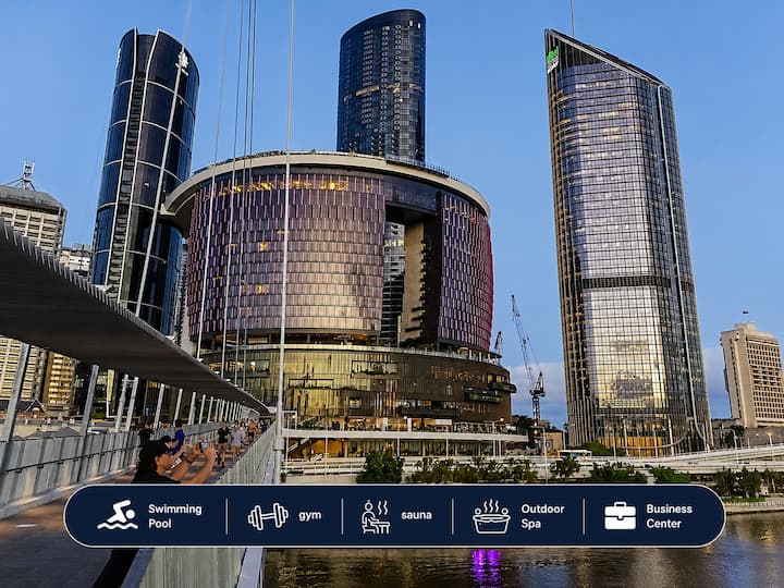 Resort-style Cbd 1-br | Walk To All + River Glance - Brisbane