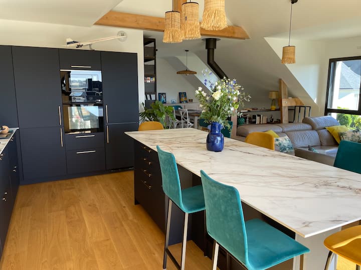Maison Vue Mer Et Accès Direct à La Plage. - Erdeven