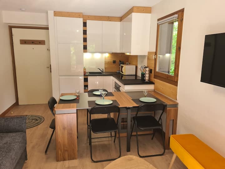 Appart 4 Pers, Ménage Compris, Parking Et Terrasse - Les Contamines-Montjoie