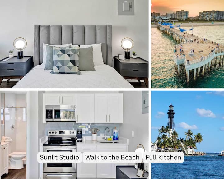 Beachside Studio W/ Full Kitchen & Private Patio - Pompano Beach