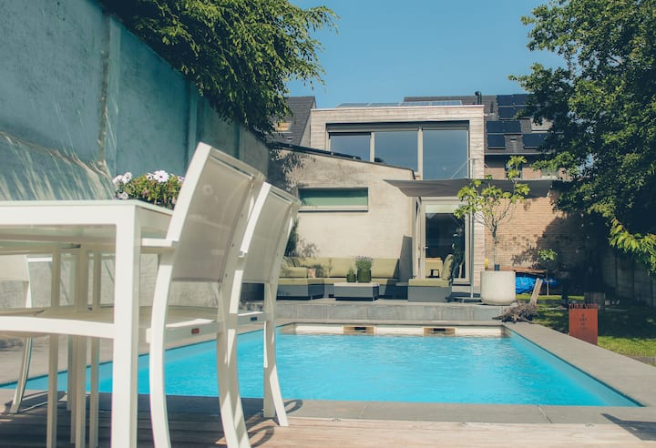 Stijlvol Zomerhuis Met Zwembad, Lounge & Bbq! - Meulebeke