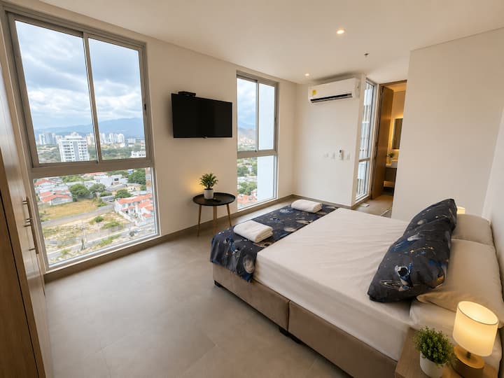 Santamarta Apartasuite Cerca A La Marina Y Centro - コロンビー サンタ・マルタ