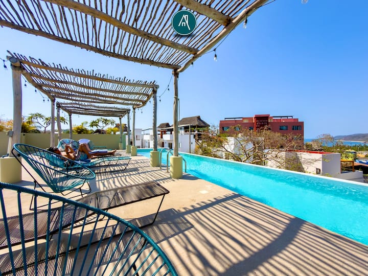 Walk To Beach Sayulita Condo Rooftop Pool - Sayulita