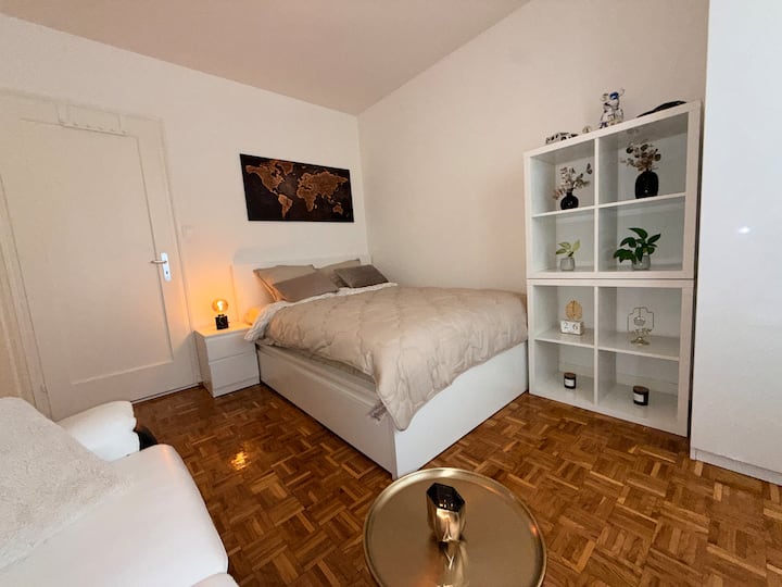 Une Chambre Moderne Dans Un Appartement éLégant - Lausanne