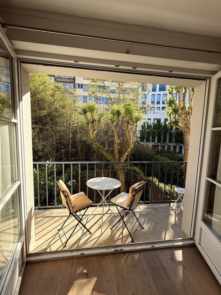 Bright Apartment W/ Balcony, Quiet & Garden Views - Neuilly-sur-Seine