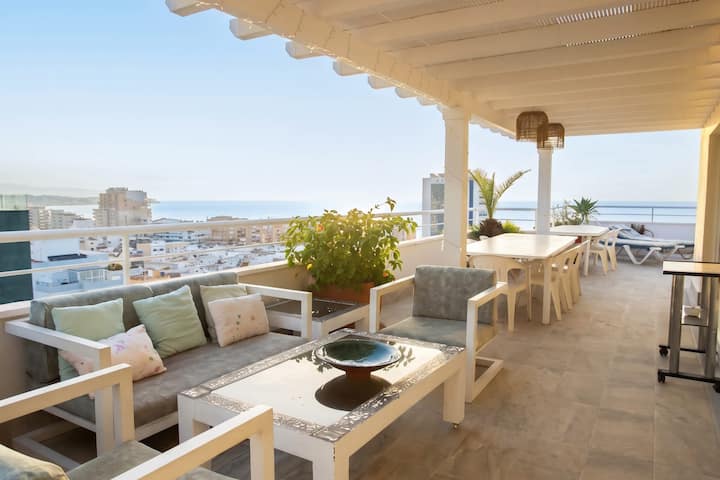 5br Penthouse · Huge Sea-view Terrace · Pool - Fuengirola