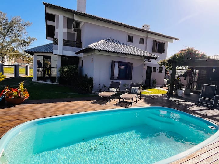 Sobrado C/vista Para O Mar, Piscina/4 Suítes - Capão da Canoa