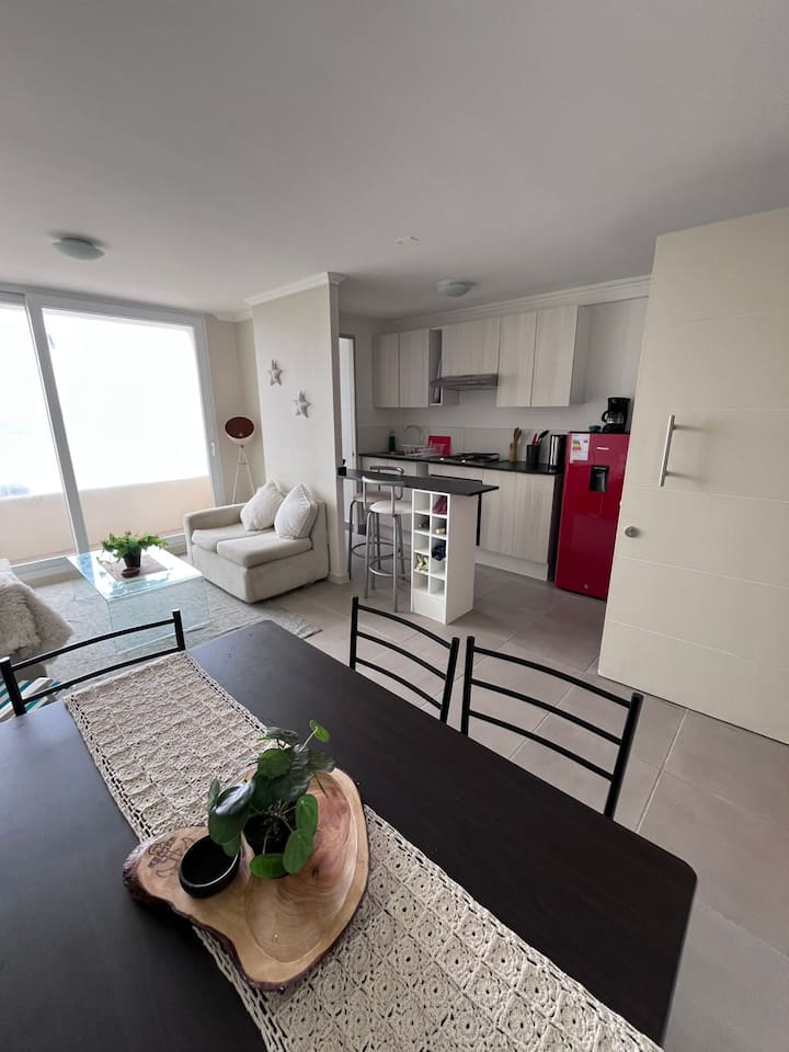 Dept Quintero 3 Habitaciones 5 Camas Vista Al Mar - Quintero
