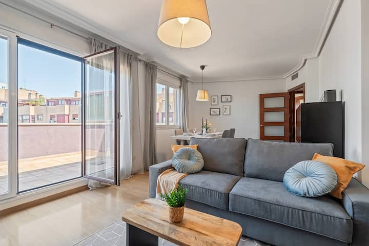 Penthouse Avec Terrasse, Piscine Et Paddle Court - Madrid