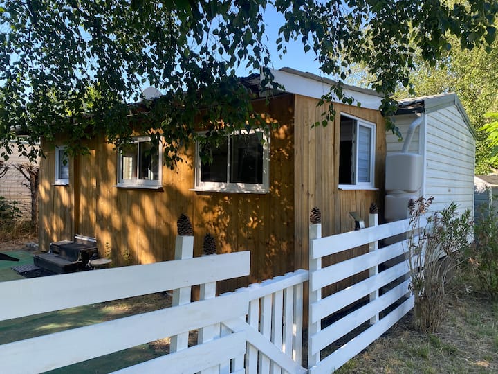 Mobilehome Avec Terrasse & Piscine Dans Camping 3* - Hourtin