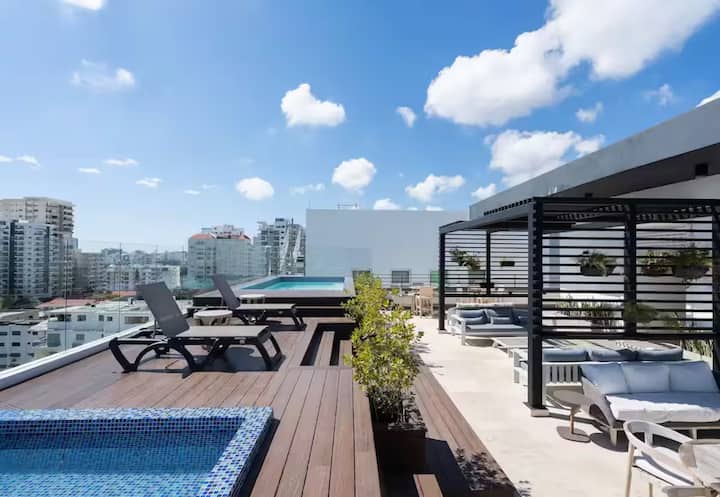 Luxury 1br: Pool, A/c, Gym, Wi-fi & Jacuzzi Sd - Santo Domingo