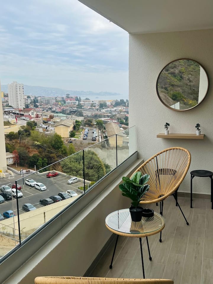 Terraza Amplia Vista Al Mar | Recreo, Viña - Viña del Mar
