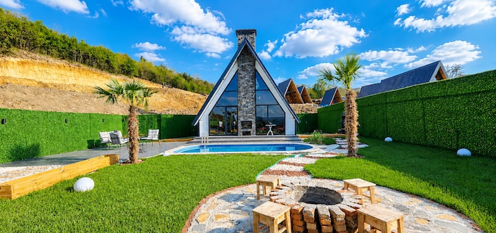 Sapanca öZel Havuz-jakuzi-şömine-lüks Bungalov - Karasu
