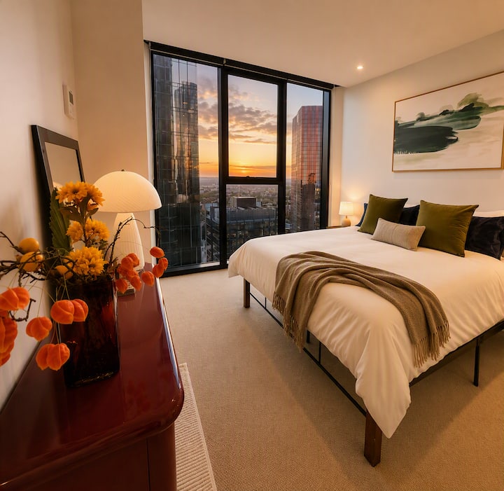 (E3) Sky Atrium High-rise Melbourne Cbd 2b1b - Melbourne