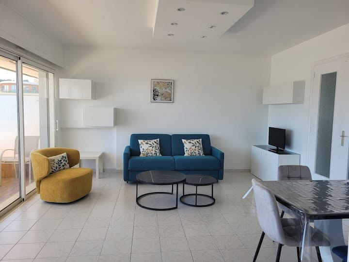 Appartement T3 Climatisé, Vue Mer, Avec Piscine - La Croix-Valmer