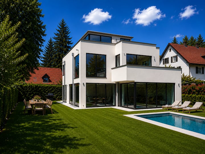 Luxusvilla Mit Pool In Nobel-vorort Von München - Munich